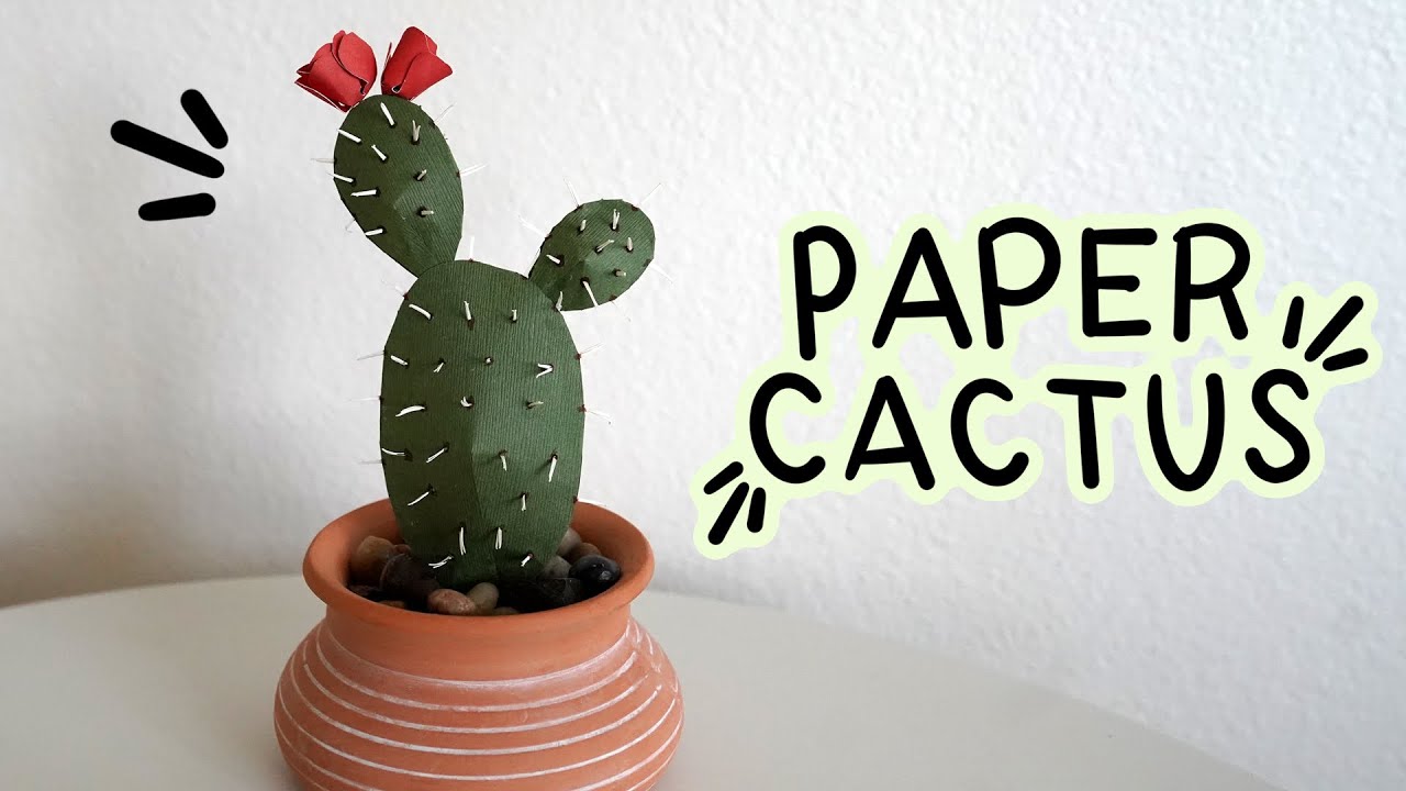 Paper Cactus 🌵 DIY How to make paper crafts ️ #papercrafts - YouTube