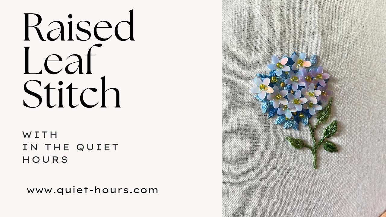 Raised Leaf Stitch - Hand Embroidery - YouTube