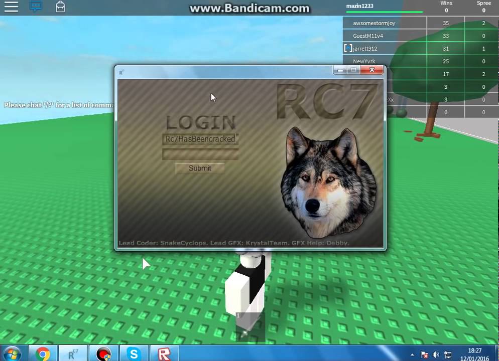 [NEW][WORKING] Roblox Exploit [Level 7] [RC7 Cracked] [3/4/16] [Old UI in Video] - YouTube