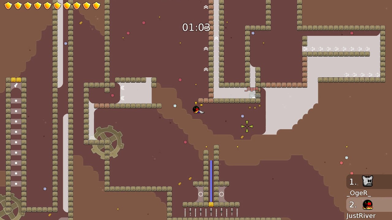 Teeworlds:map GoldMine - YouTube