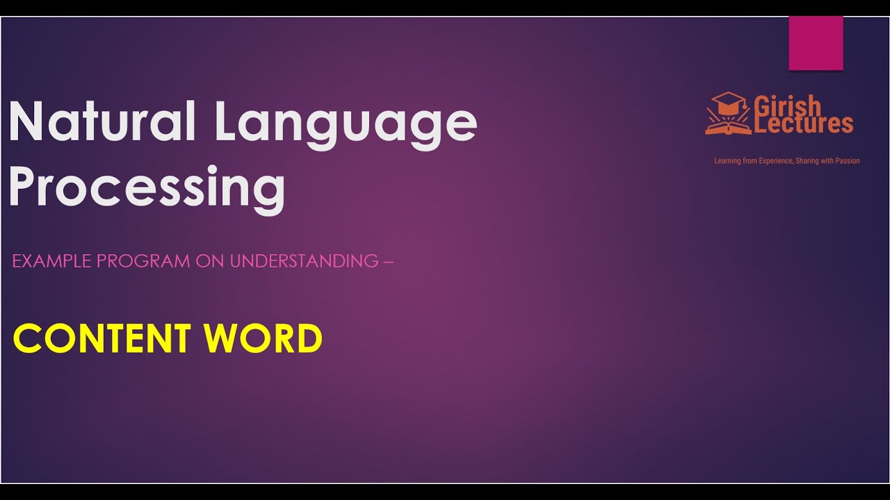 Natural Language Processing - An Example program on Understanding ...