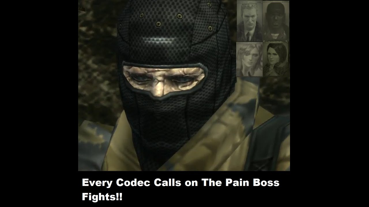 Metal Gear Solid 3: Every Codec Calls on The Pain Boss Fight - YouTube