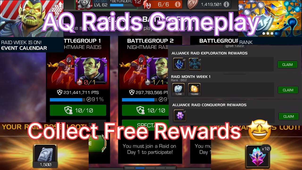 Aq raids gameplay and How to play aq raids explained in mcoc - YouTube