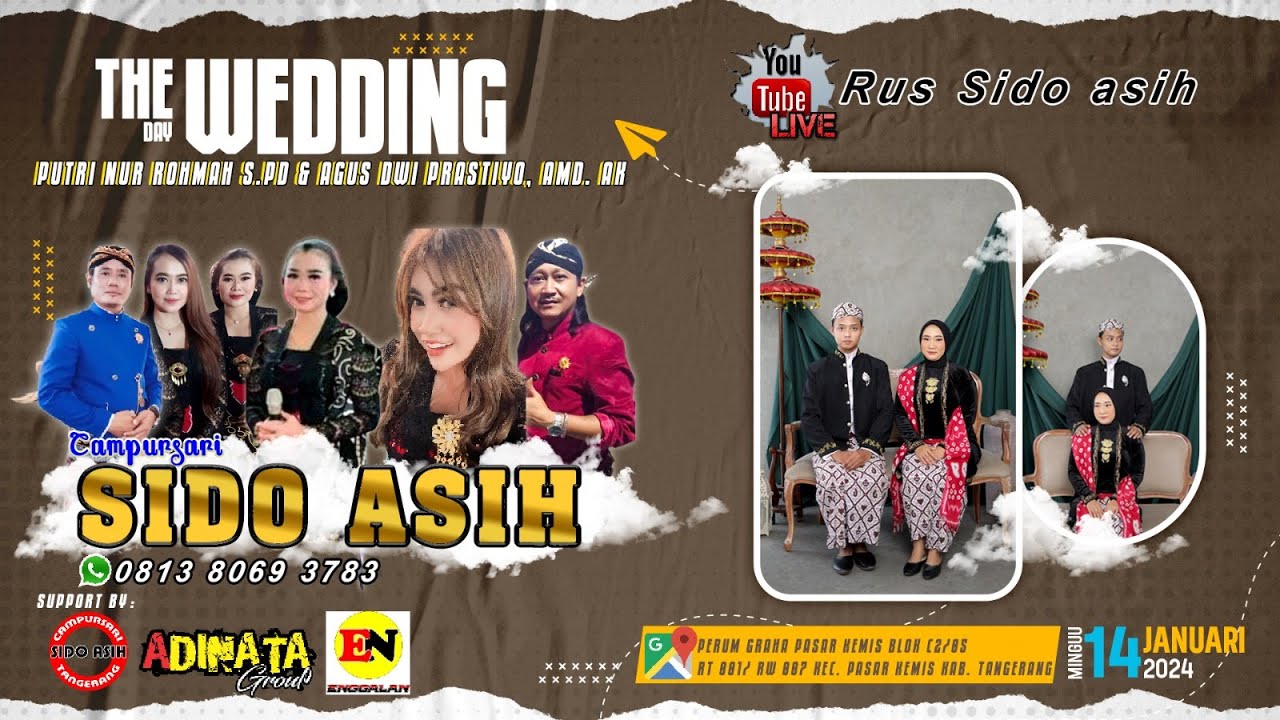 CAMPURSARI SIDOASIH // WEDDING " PUTRI & BAGUS " // MINGGU, 14 JANUARI 2024 // ADINATA GROUP ...
