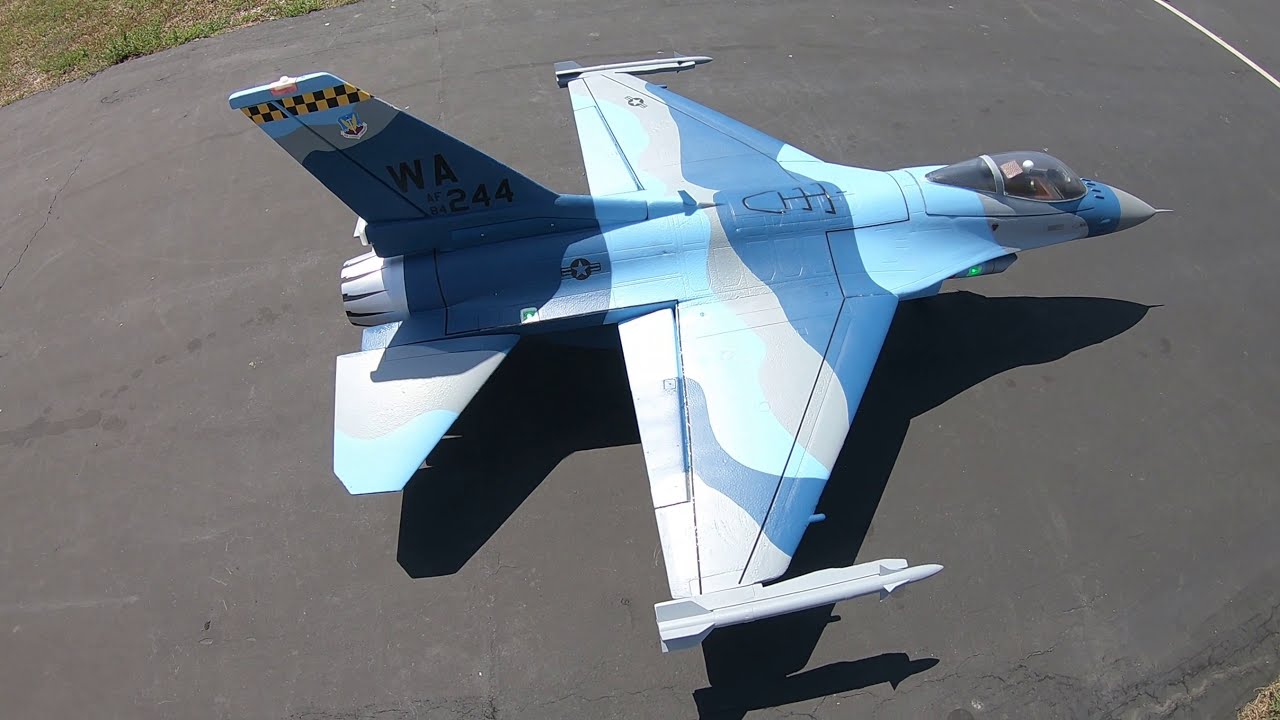 HSD F-16 110mm EDF Perfect Landing - YouTube