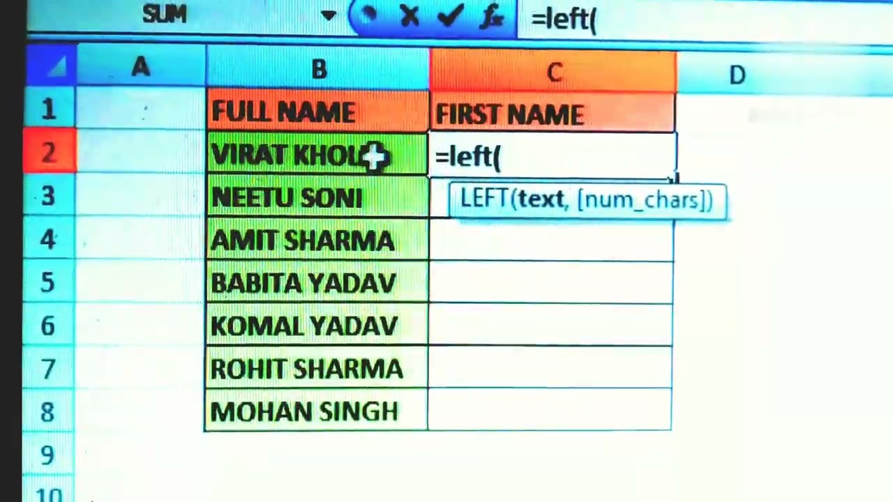 How Do I Find The First Name In Excel YouTube How Do I Find The First Name In Excel YouTube