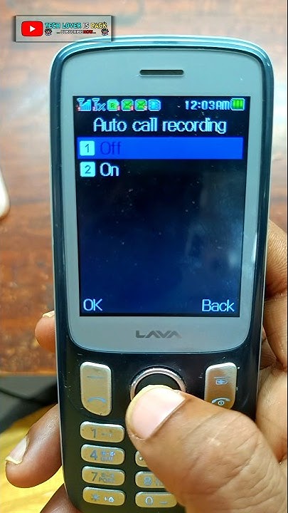 auto call recorder setting in lava a5 keypad mobile - YouTube