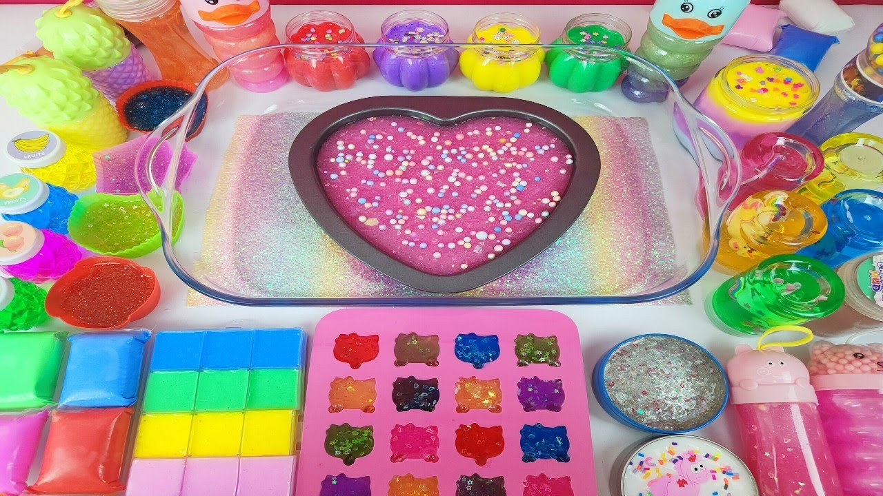COLORFUL RAINBOW SLIME | HELLO KITTY AND UNICORN | FOAM & JELLY ...