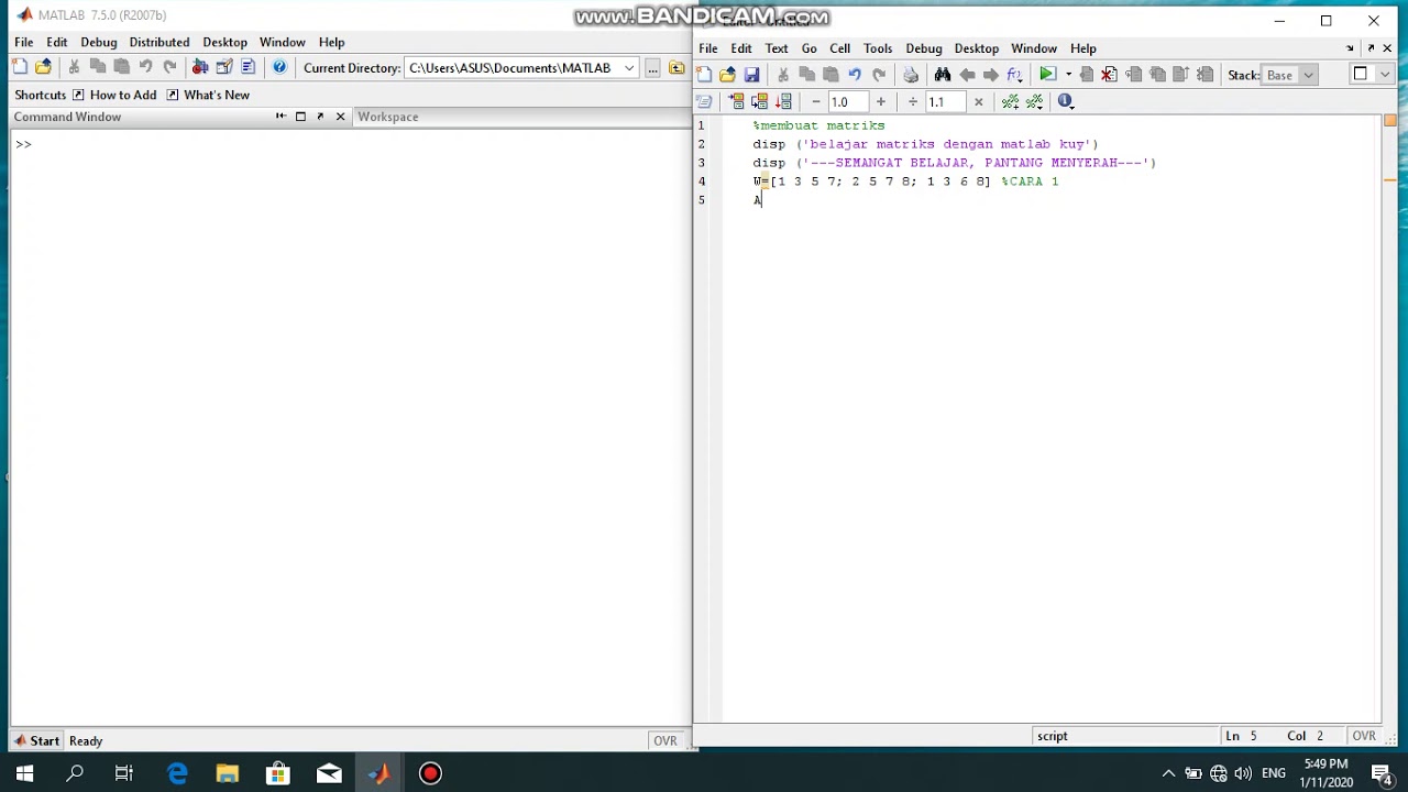 #FINALPROJECTPRAKTIKUMKOMPUTASIUMS2020 TUTORIAL PENGGUNAAN MATLAB PADA ...
