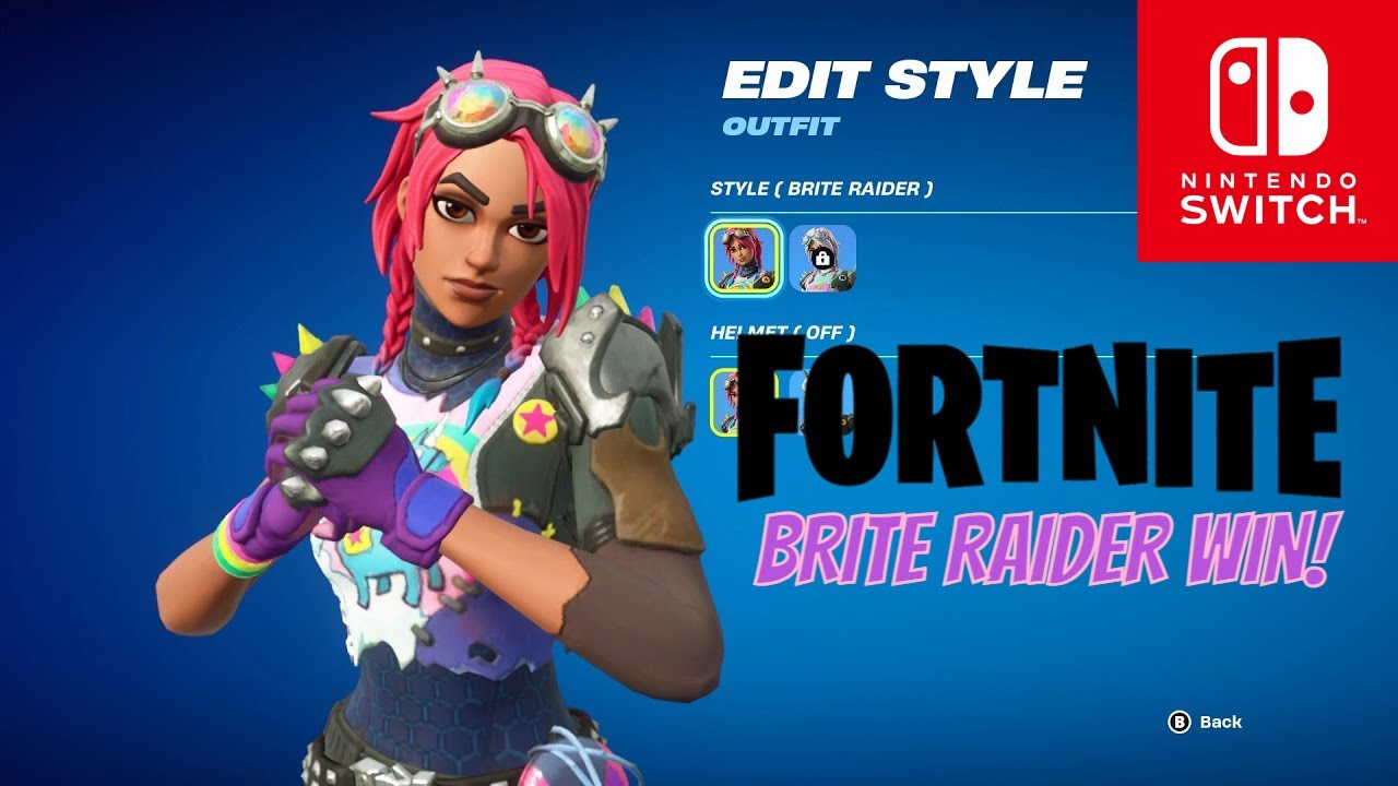 FORTNITE BRITE RAIDER WIN! NINTENDO SWITCH CHAPTER 5 SEASON 3 - YouTube