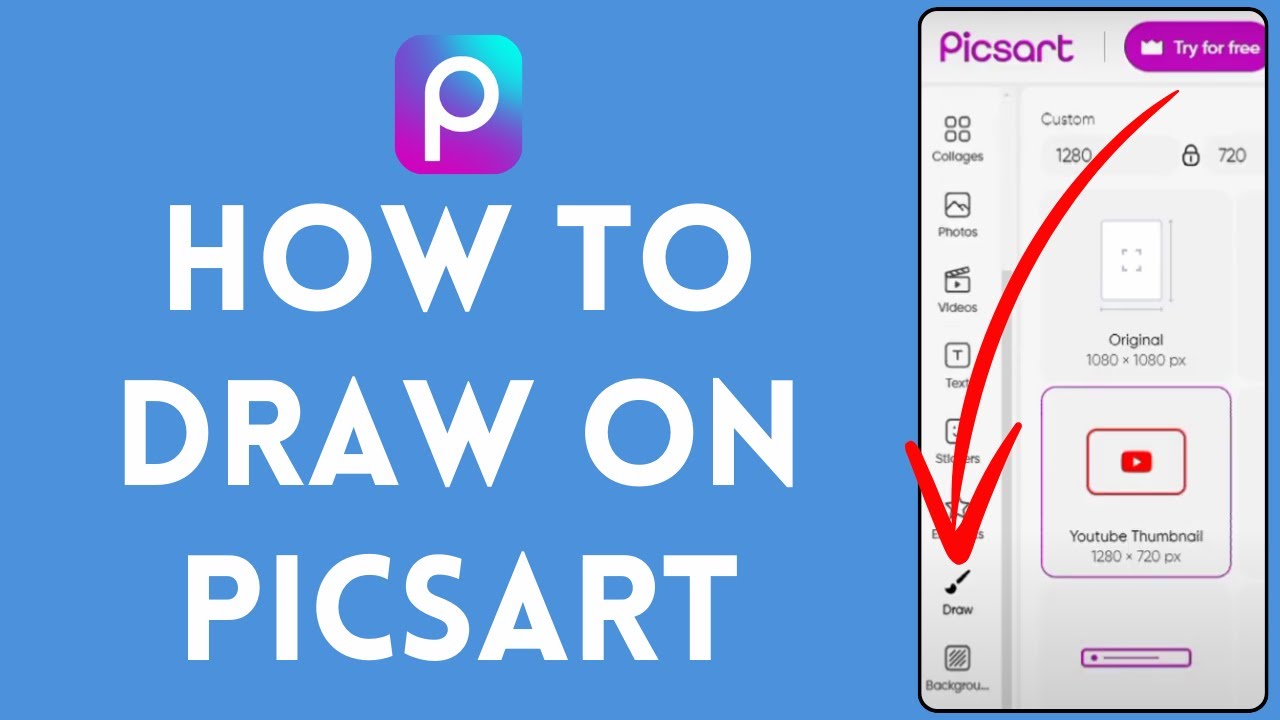 How to Draw on Picsart 2024 | Picsart Tutorial - YouTube