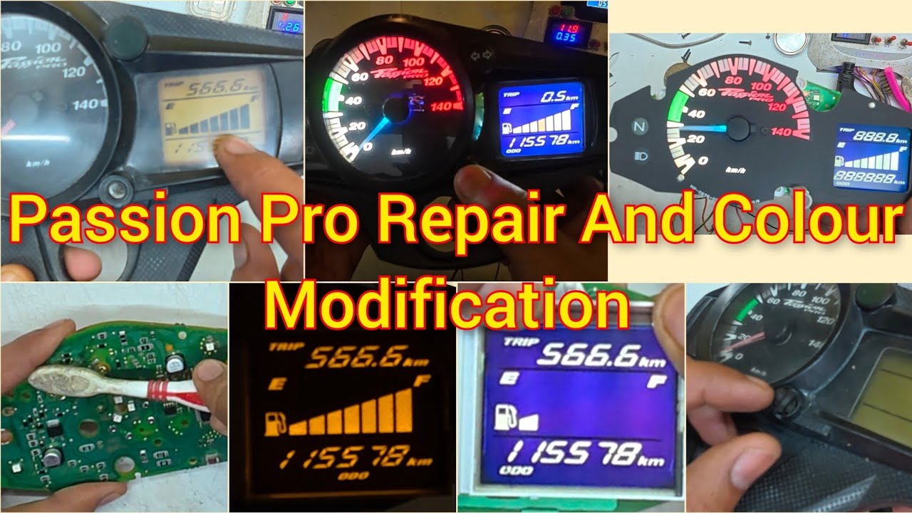 Passion Pro Meter ♥️💙🤍 Repair and Modification.#automobile #passionpro ...