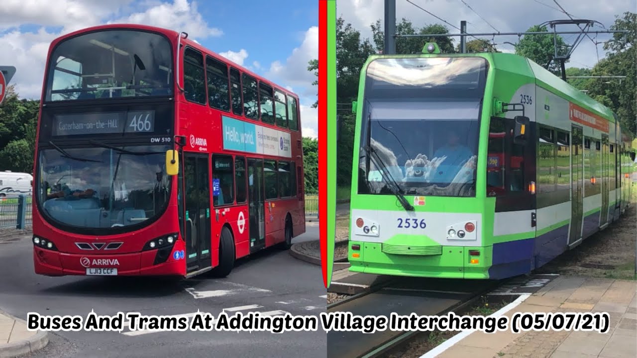 Buses And Trams At Addington Village Interchange (05/07/21) - YouTube