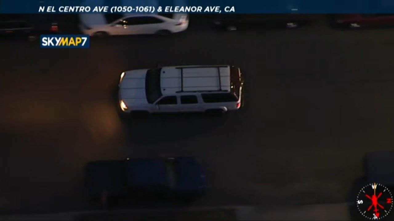 LIVE: Police chase vehicle on surface streets in Hollywood - YouTube