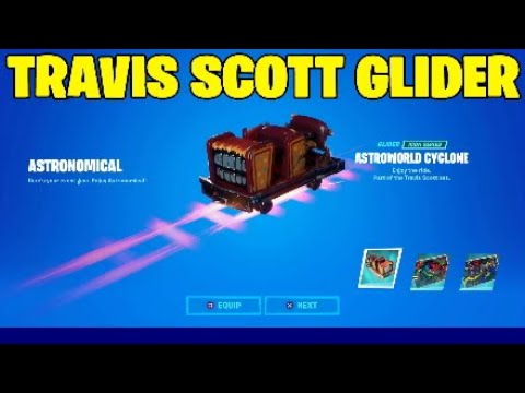 Fortnite Travis scott glider gameplay - Astroworld cyclone - YouTube