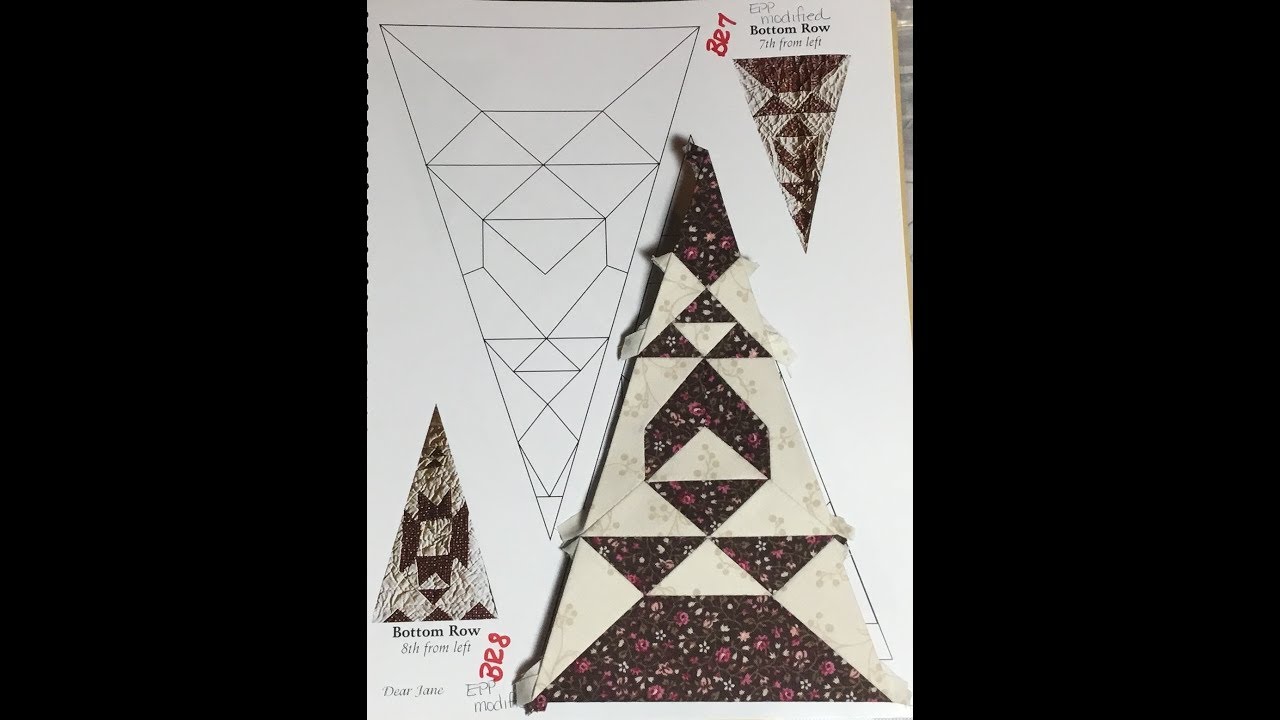 BR7 Triangle Assembly - Dear Jane Goes EPP - YouTube