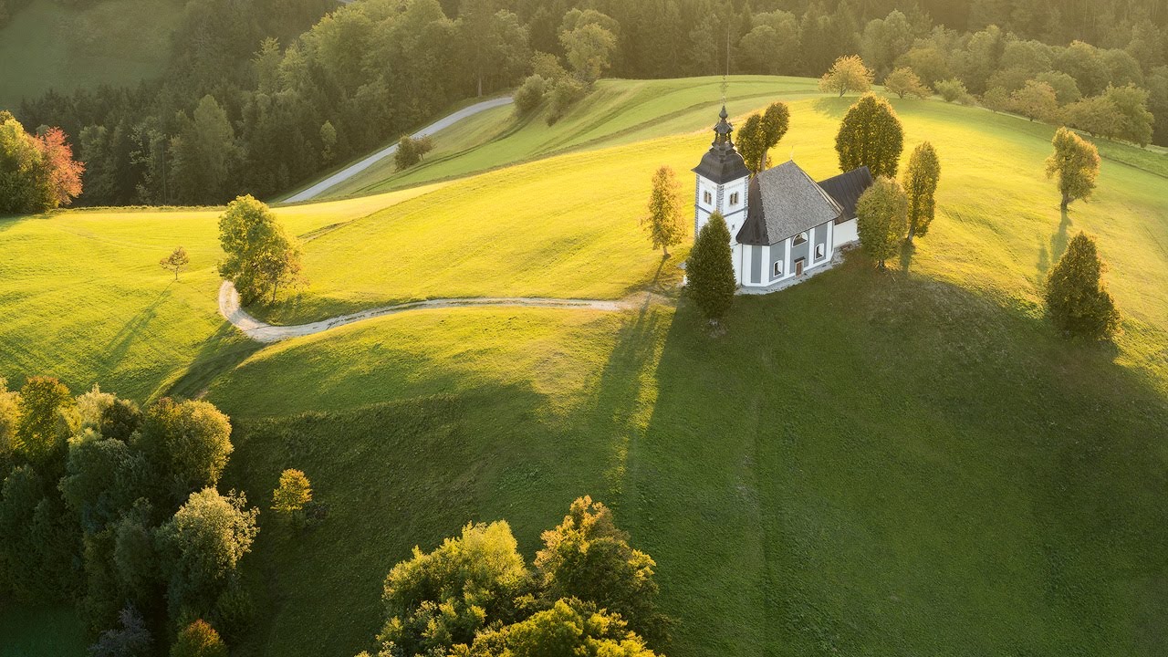 Slovenia from the Air - Iconic Churches - YouTube