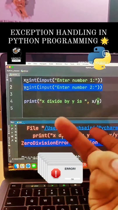 EXCEPTION HANDLING IN PYTHON PROGRAMMING 🌟#exception #handling #handle #python #youtubeshorts ...