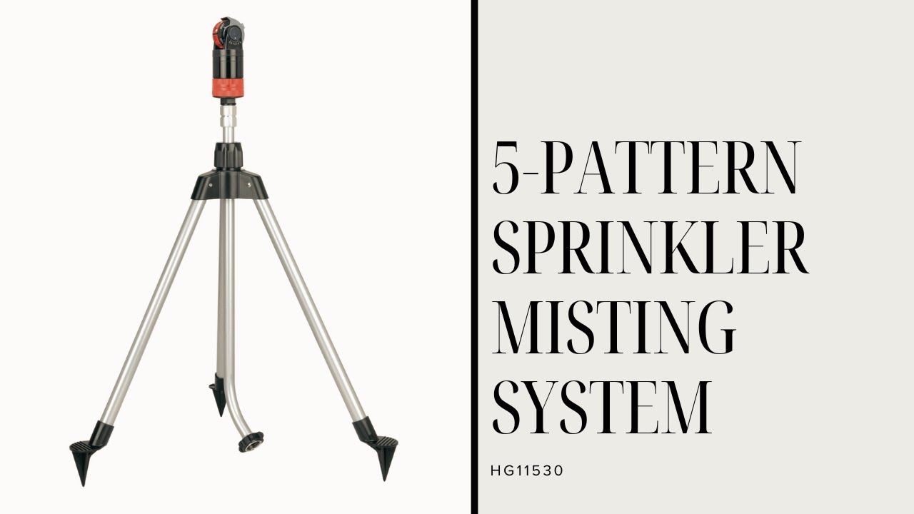 5-Pattern Sprinkler Plus Misting System Adjustable Spray Angle with ...