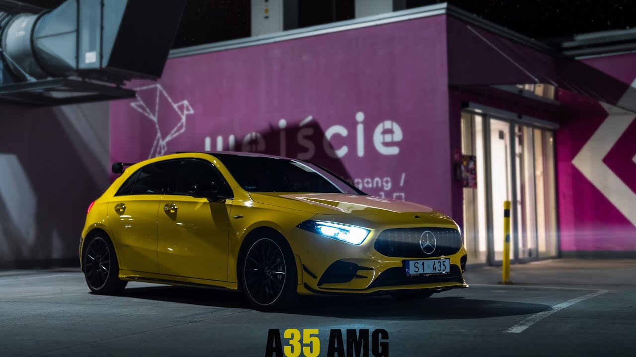 Mercedes-Benz A35 AMG Yellow || Night City Riding || RT Classic Garage ...