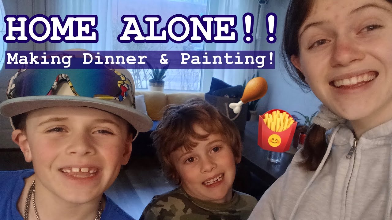 Peyton, Archie and Levi Are Home Alone!! Making Dinner and Doing Art ...