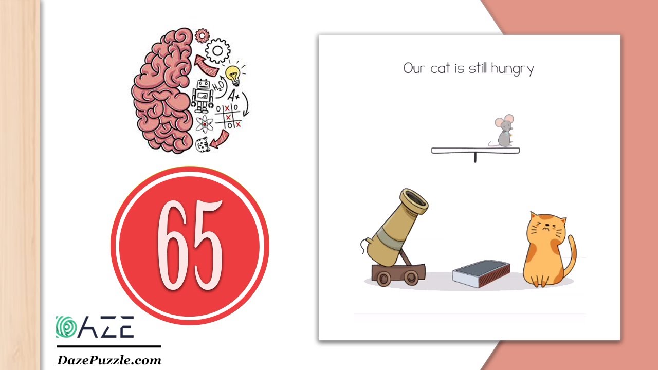 Brain Test Level 65 Our cat is still hungry Answer - YouTube