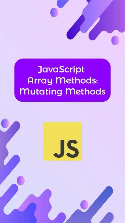 Learn JavaScript Array Methods in 60 seconds: Part 1 - YouTube