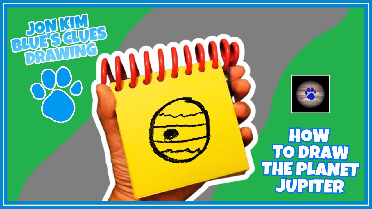 Jon Kim Blue's Clues Drawing - How To Draw The Planet Jupiter - YouTube