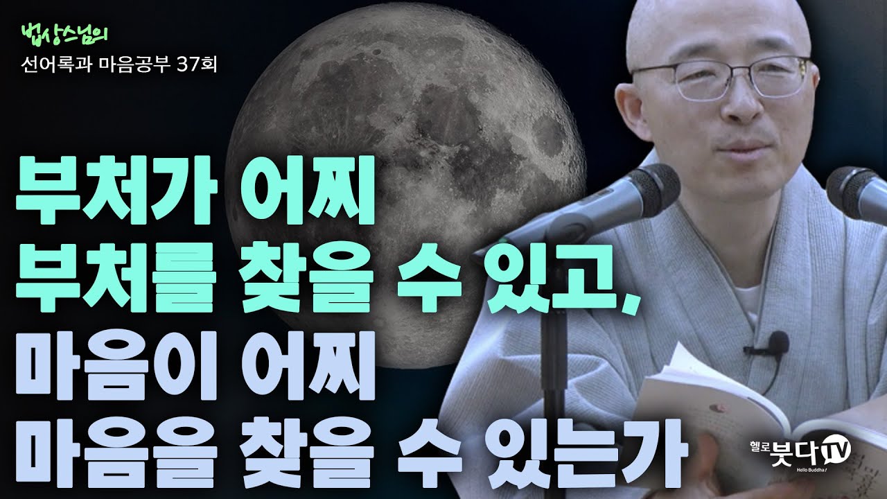 부처가 어찌 부처를 찾을 수 있고 마음이 어찌 마음을 찾을 수 있는가 법상스님의 행복한 마음공부 선어록과 마음공부 37회
