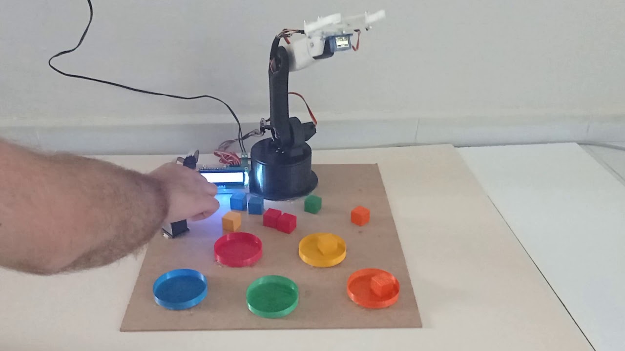 Arduino Ile Renk Ayıran Robot Kol 2 Color Separating Robot Arm With Arduino Youtube