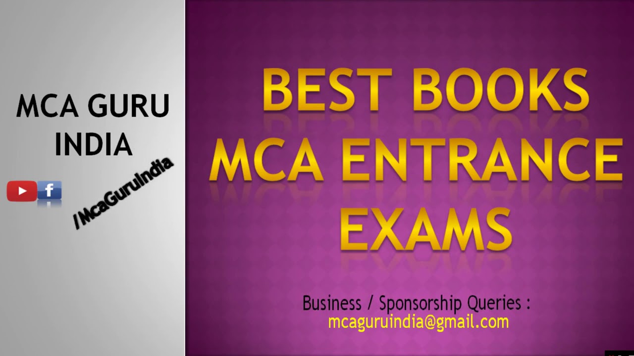 MCA best book for entrance - YouTube