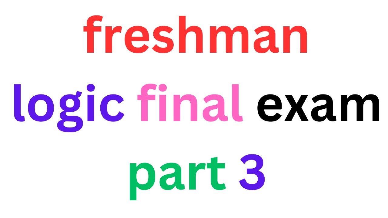 logic freshman final part 3 best video - YouTube