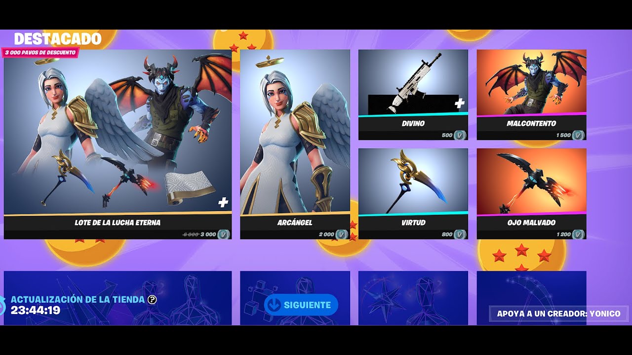 LOTE DE *LA LUCHA ETERNA* NUEVA TIENDA FORTNITE HOY 5 DE FEBRERO TIENDA ...
