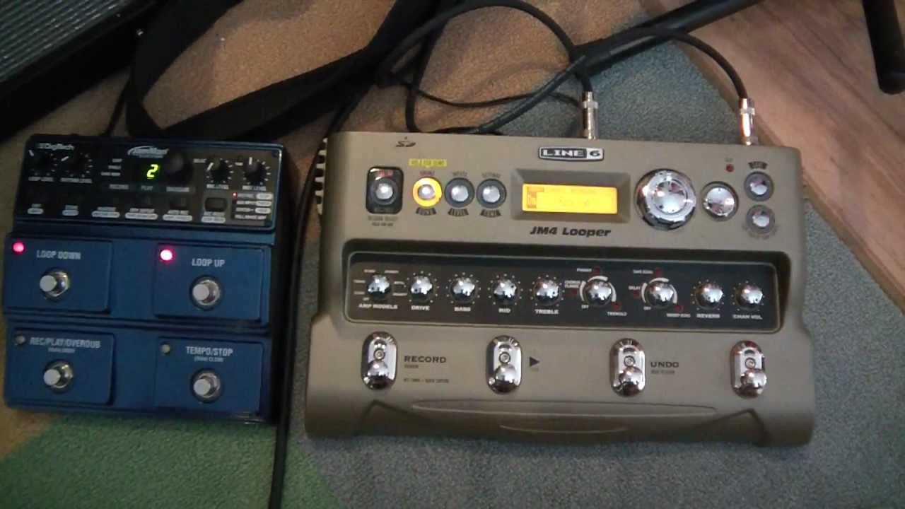 Digitech Jam Man JM2 vs. Line 6 JM4 Looper - YouTube
