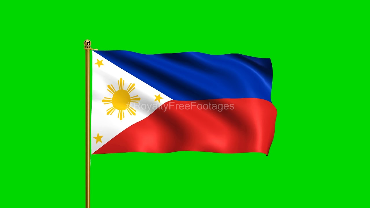 Philippines National Flag | World Countries Green Screen Flag animation ...