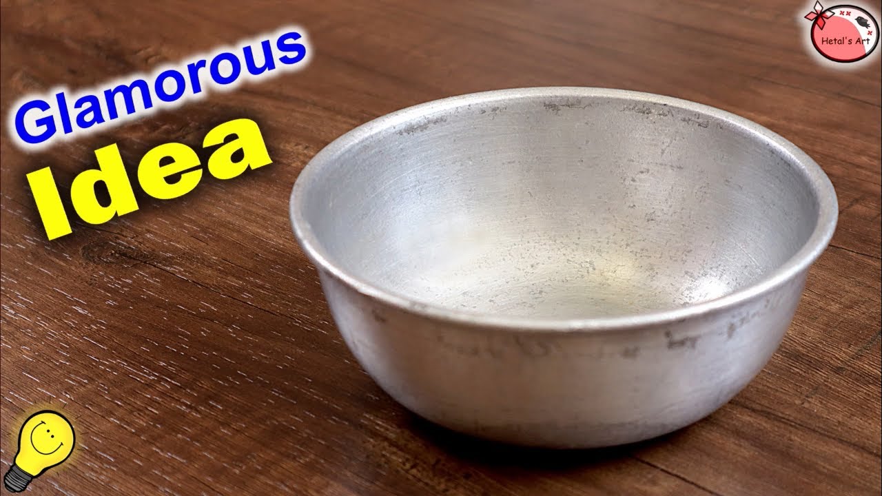 Reuse Craft 👉 Steel Bowl | DIY Decorative Basket Making at Home | DIY ...