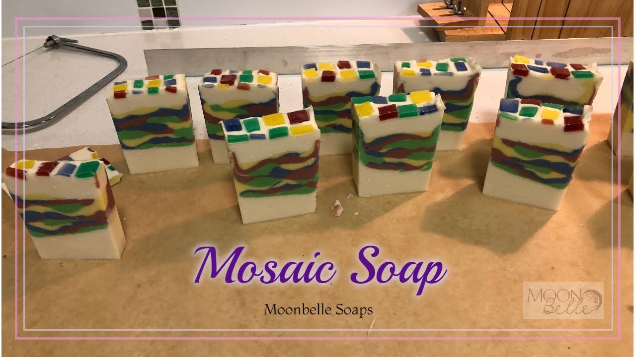 Making of Mosaic Cold Process Soap - MOONBELLE SOAPS 🌙 - YouTube