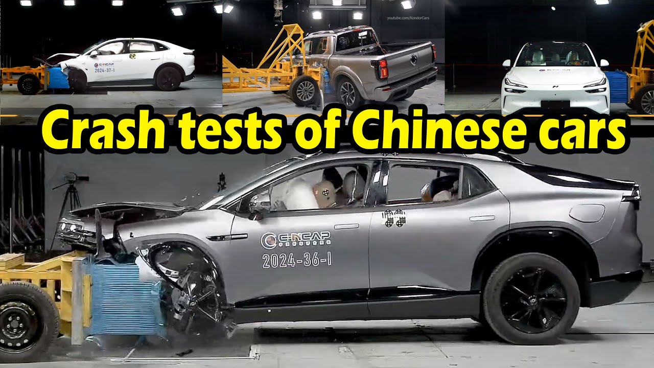 10 Chineese car crash test BAIC, Chery, Great Wall, NIO, Omoda, Maxus ...