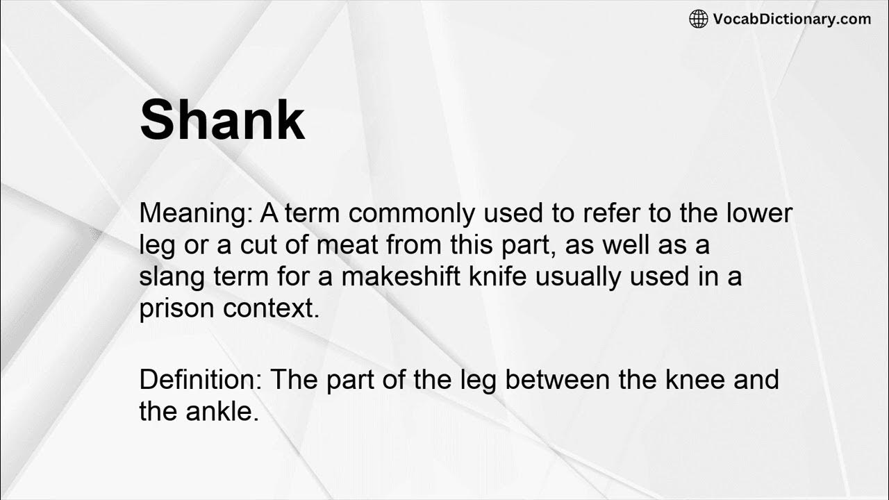 Shank Meaning - YouTube