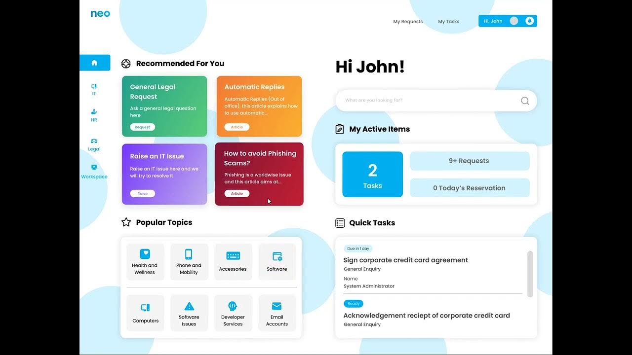 ServiceNow Employee Service Portal design - YouTube