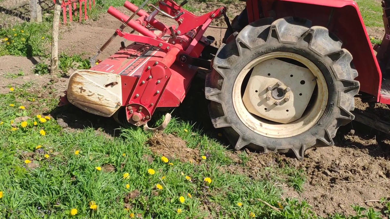 Yanmar rotovator automat, rotary tiller - YouTube
