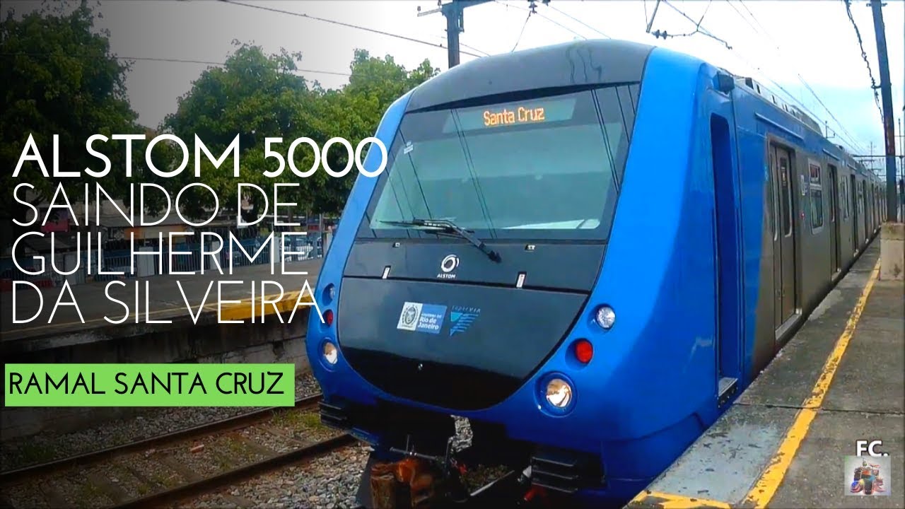 Supervia - Alstom 5000 saindo de Guilherme da Silveira - YouTube
