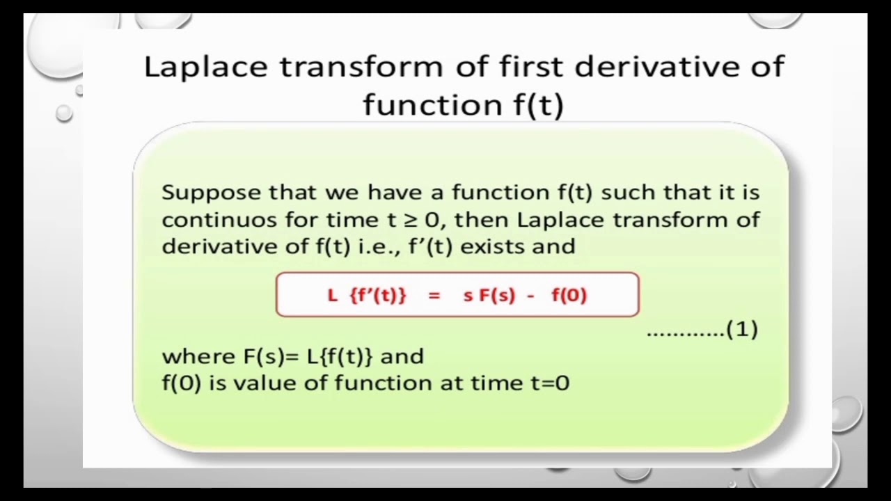 Laplace transform of integrals - YouTube