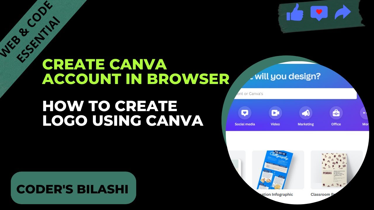 How to simple logo design using CANVA || 𝘾𝙊𝘿𝙀𝙍'𝙎 𝘽𝙄𝙇𝘼𝙎𝙃𝙄 . - YouTube