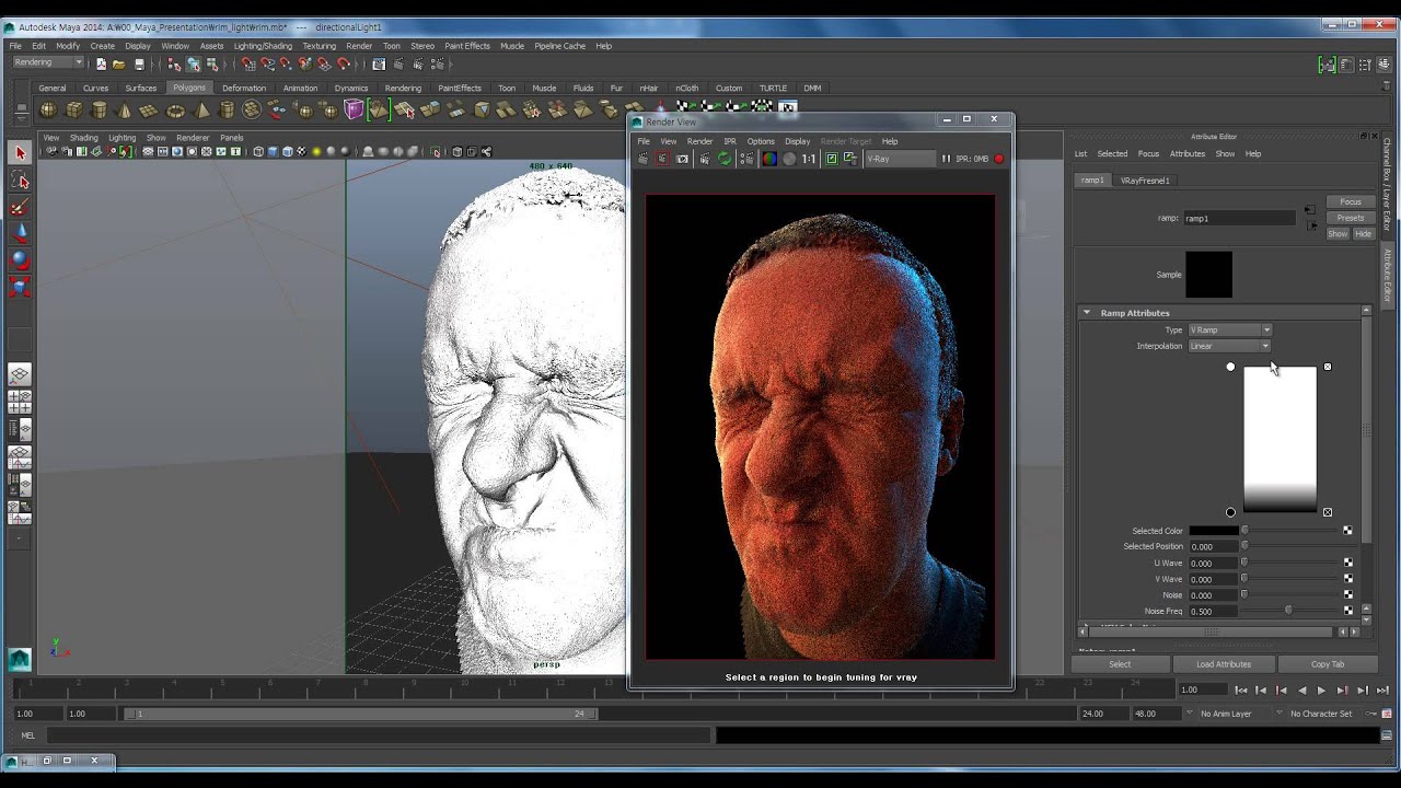 V-Ray for Maya : Directional Rim Light - YouTube