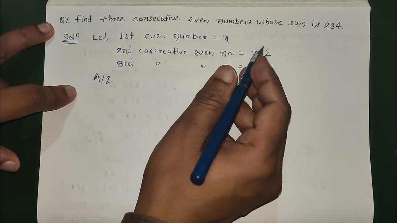 find three consecutive even numbers whose sum is 234 - YouTube