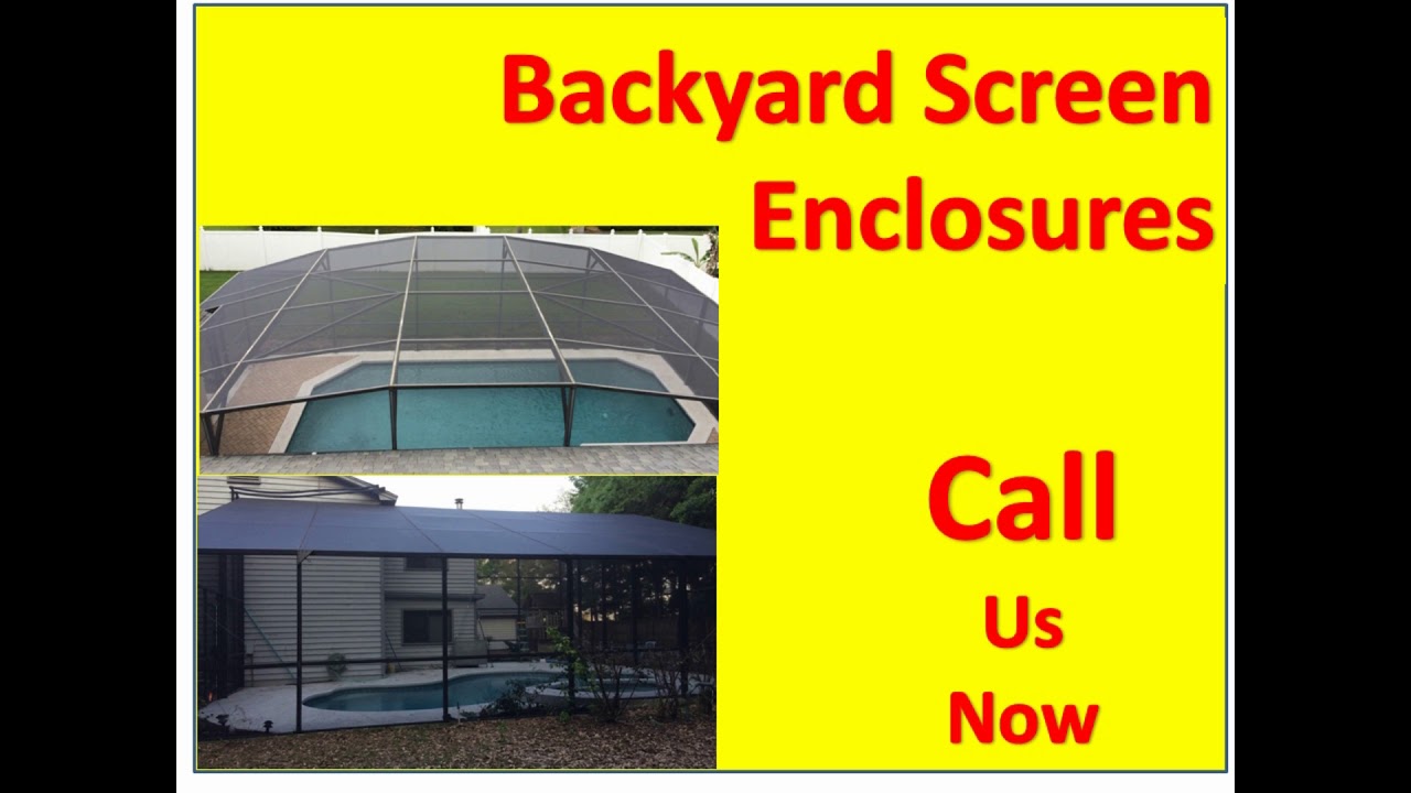 backyard screen enclosures longwood florida - YouTube
