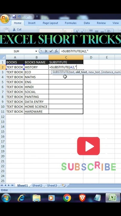 Substitute Formula In Excel Shorts Viral Excel Excelshorts Exceltricks Gst Youtube