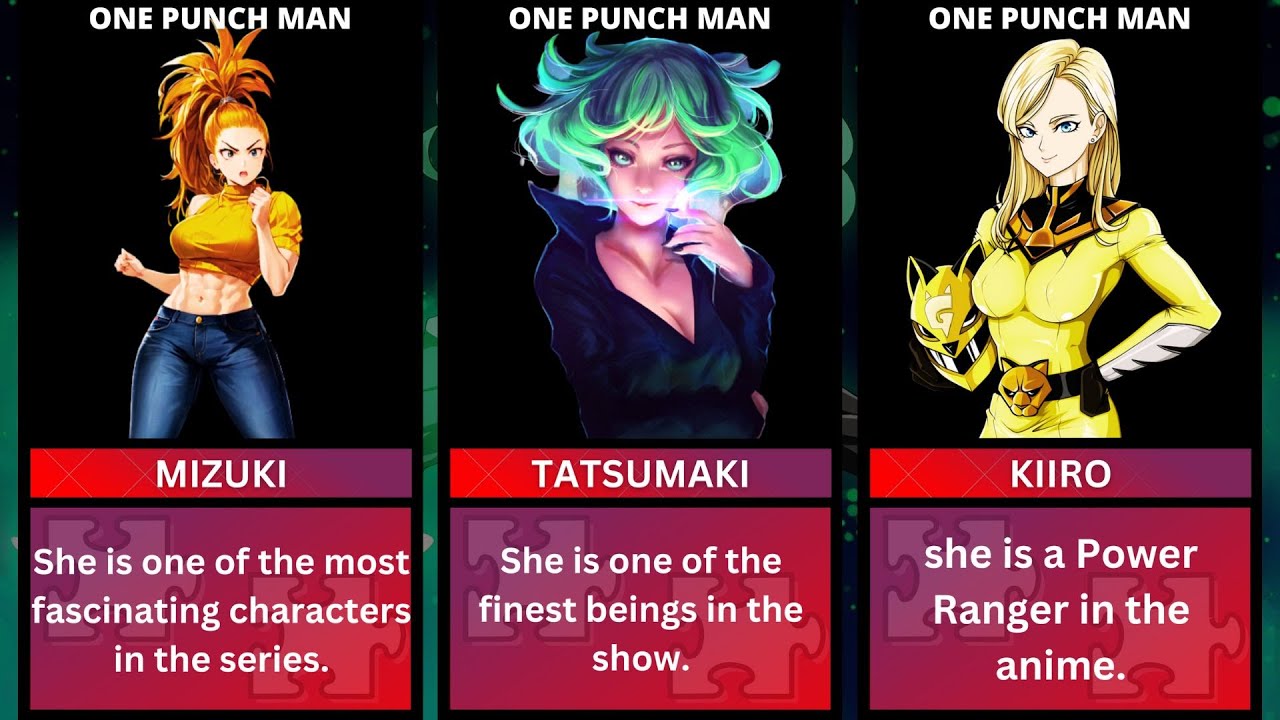 STRONGEST ONE PUNCH MAN (SEASON 3) ANIME FEMALE CHARACTERS OF ALL TIME ...