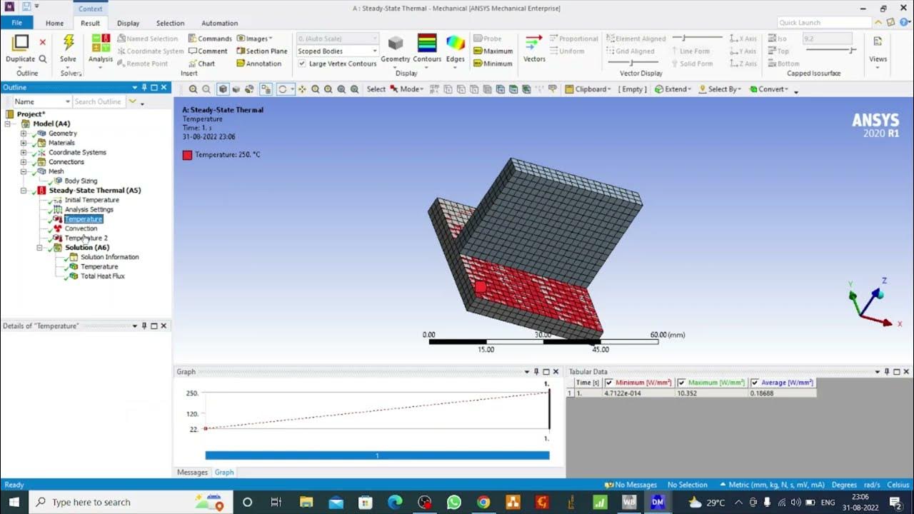 Thermal Analysis of Rectangular Fins | Steady-State Thermal | Ansys Basic Workbench Tutorial ...